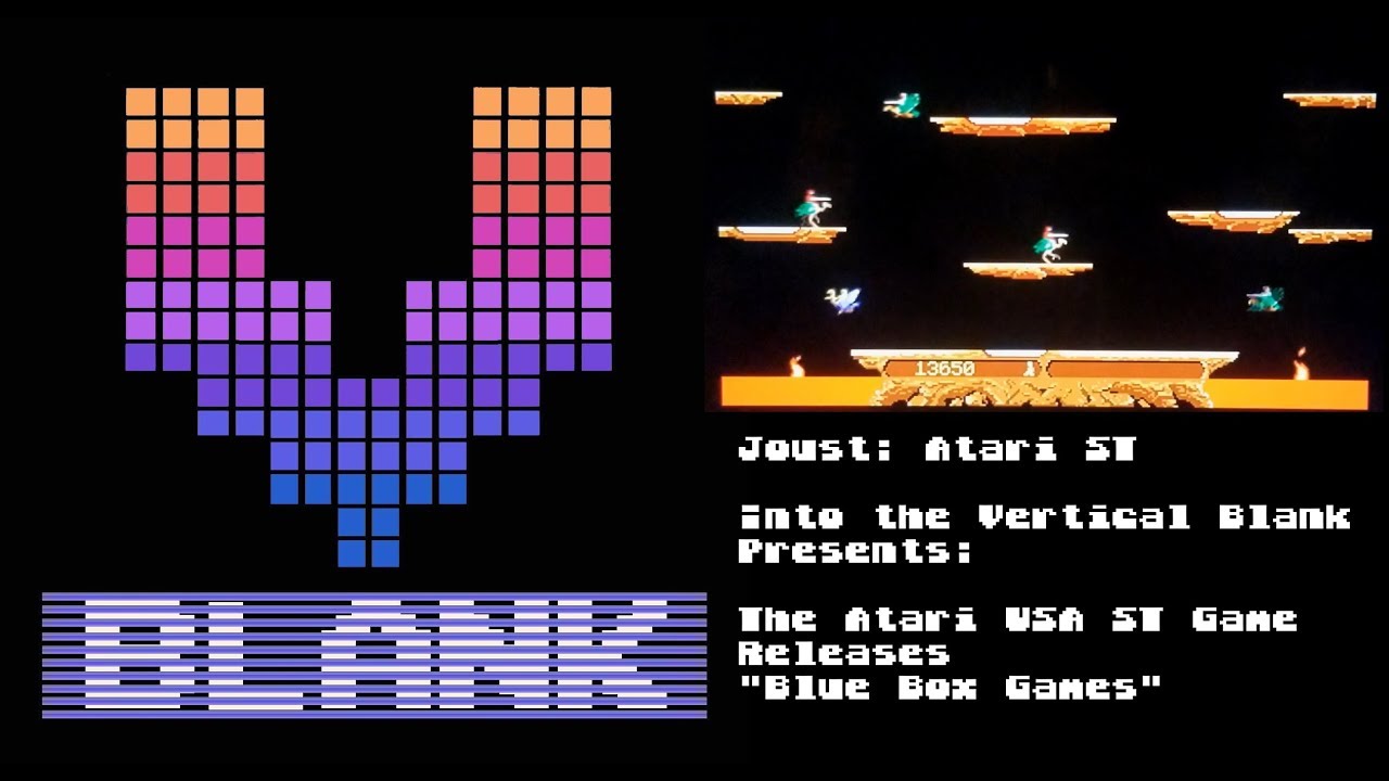 Joust Atari ST Review. Atari USA Blue Box Series - YouTube