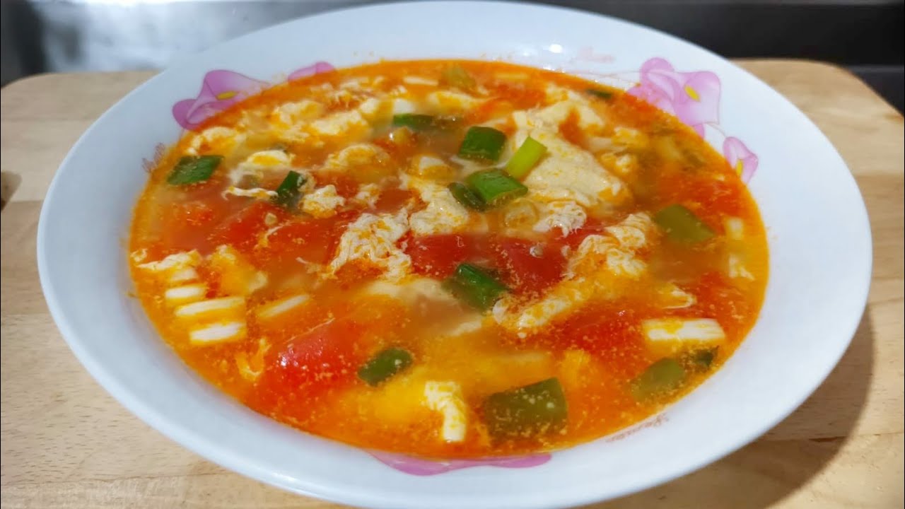 resep sup tomat telur enak dan seger banget // chinese food - YouTube