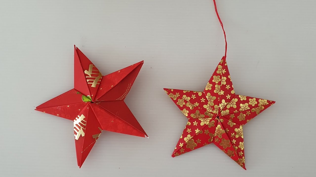 How to fold STAR with hongbao for Christmas and CNY decor [Fun & Easy Origami] 简单折纸剪纸手工【怎样用红包袋做 ...