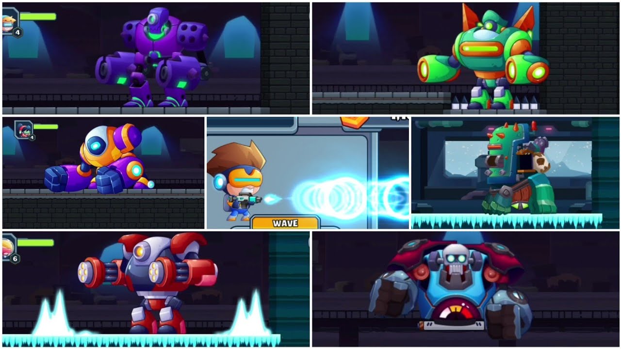 Cyber Shooter gameplay | All boss fights - YouTube