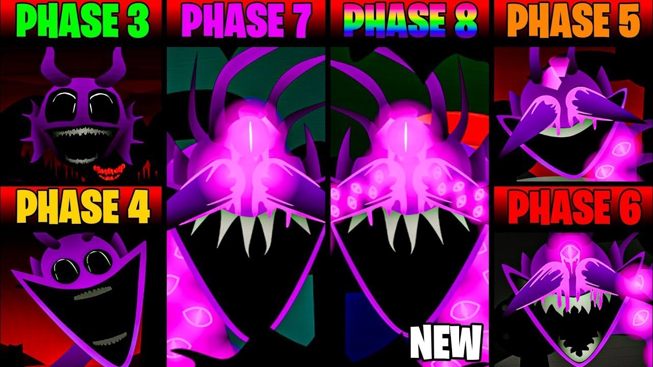 INCREDIBOX SPRUNKI - ALL DURPLE Horror Version From Phase 1 VS Phase 2 ...
