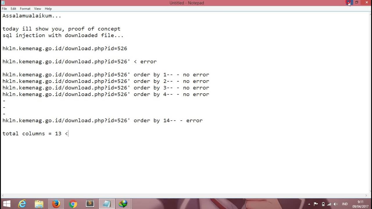 Sql Injection Downloaded File - With Hackbar - YouTube