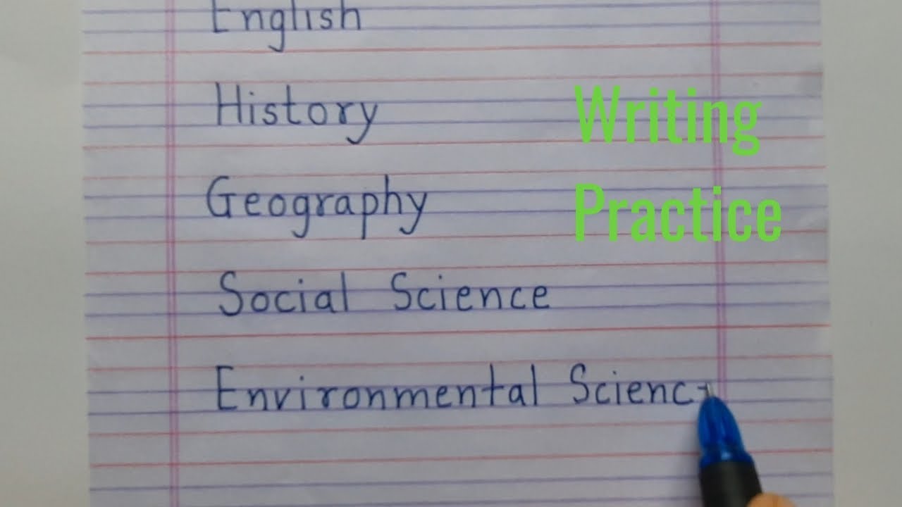 School related words | school related words writing practice in four ...