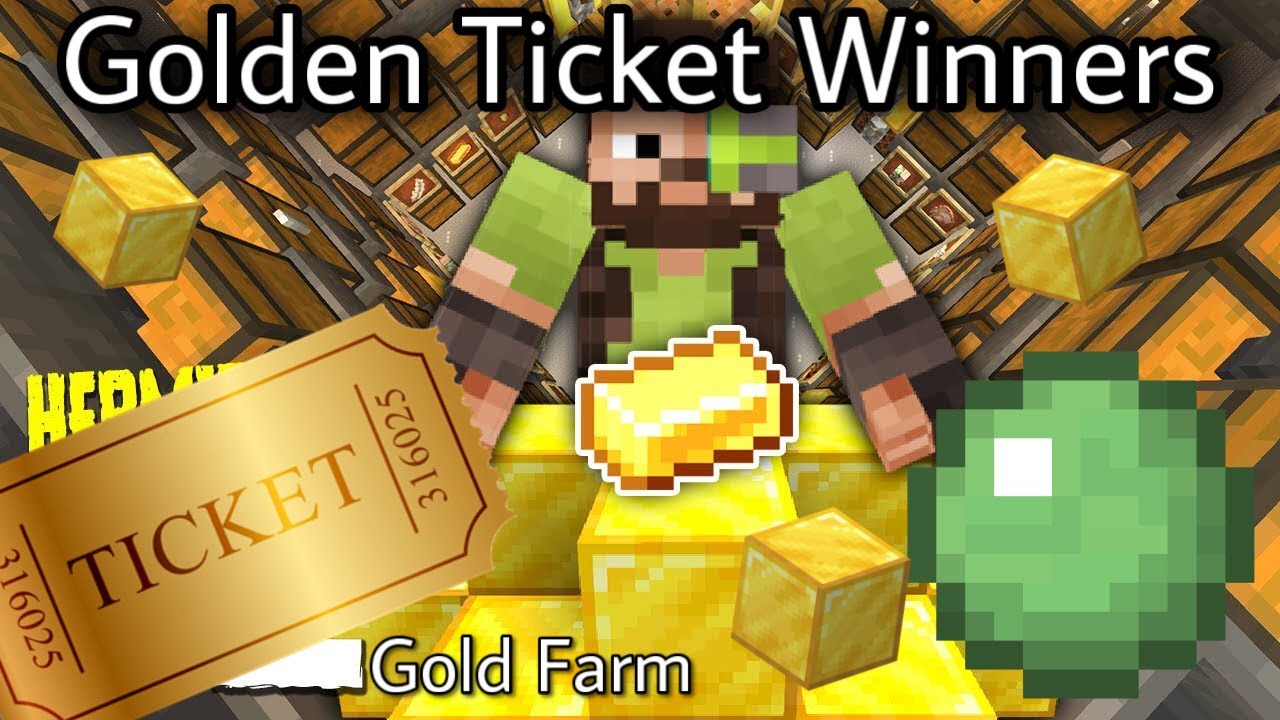 ALL Golden Ticket Winners (with reactions) Iskall’s Gold/XP Farm ...