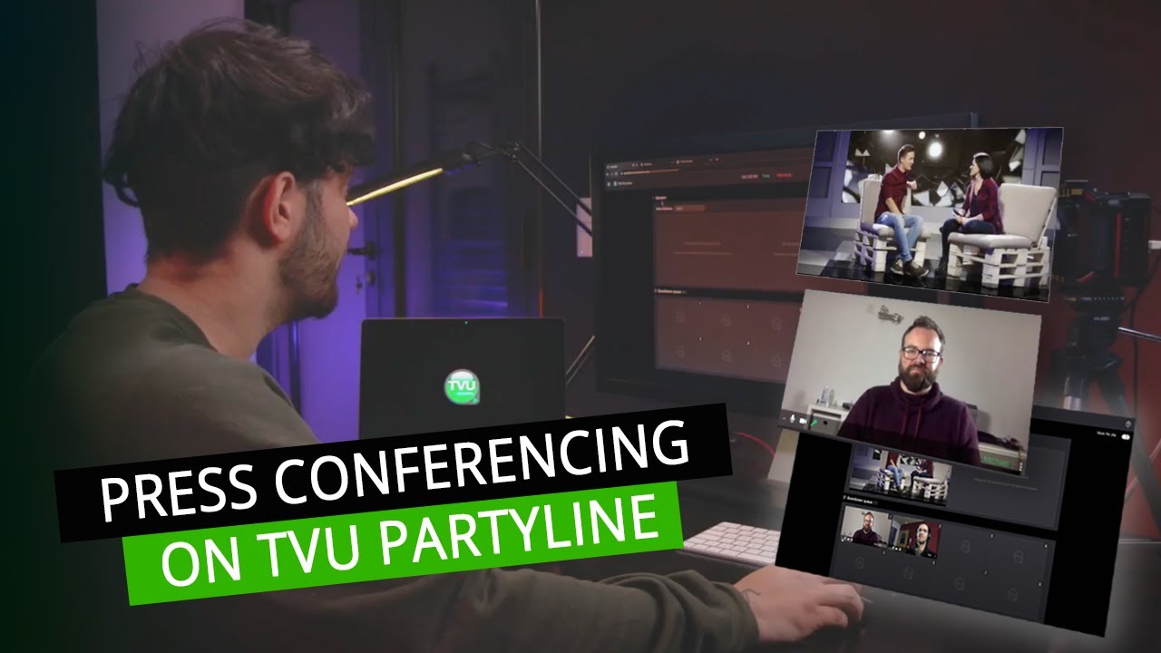 How to create a virtual press conference with TVU Partyline - YouTube