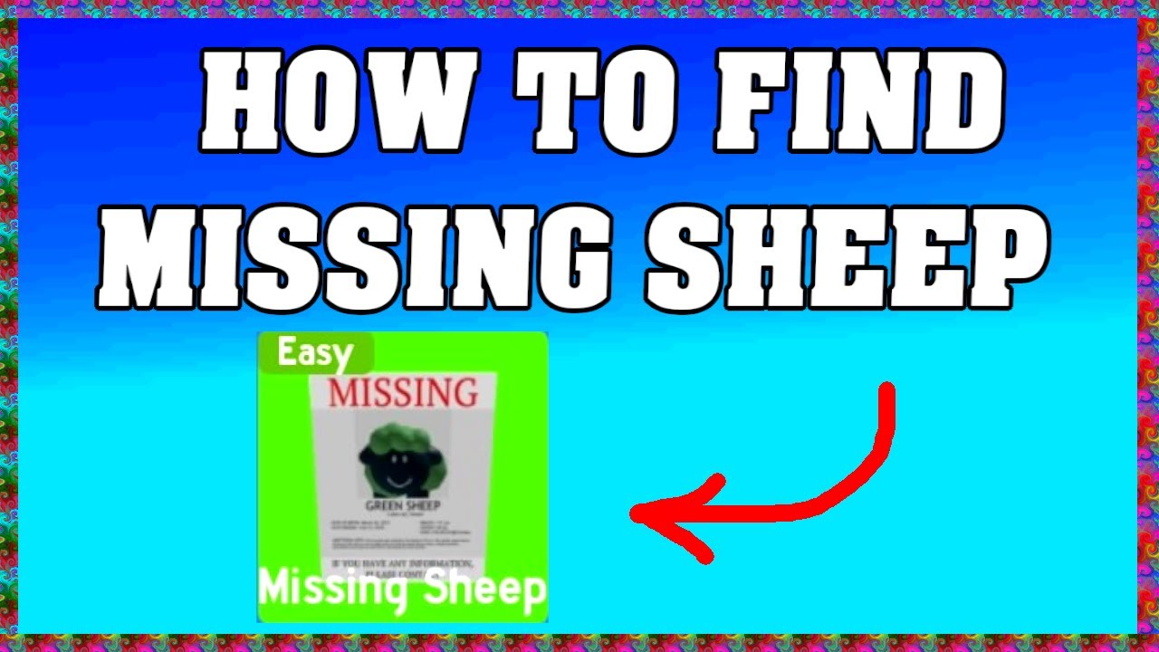 How To Find MISSING SHEEP in FIND THE SHEEP ROBLOX 🐑 - YouTube
