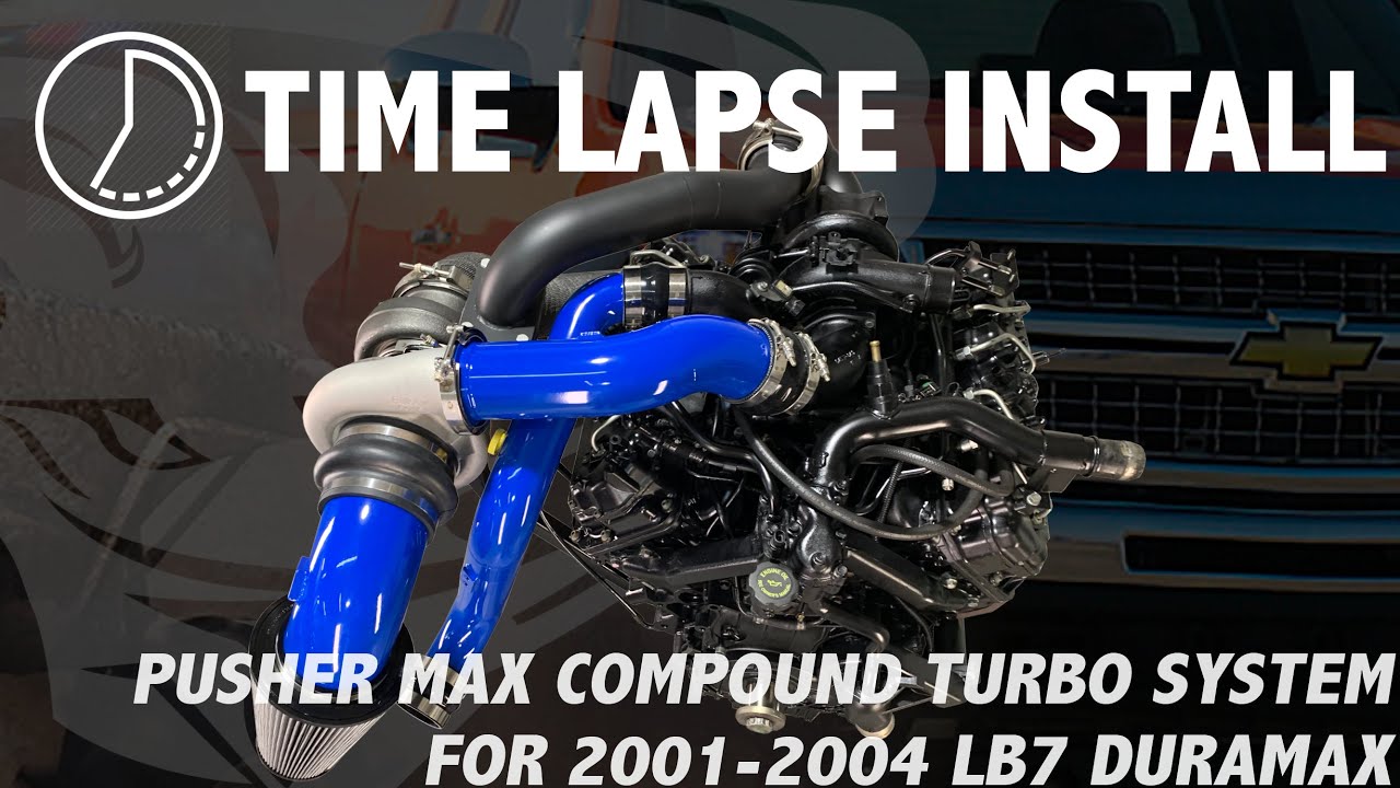 Timelapse Install: Pusher Max Compound Turbo System for LB7 Duramax ...