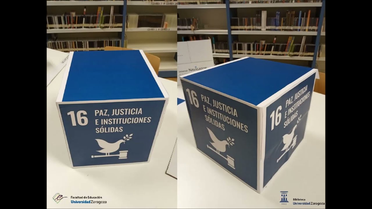 Hacer cubos ODS con cajas recicladas. Tutorial de la Biblioteca de la F ...
