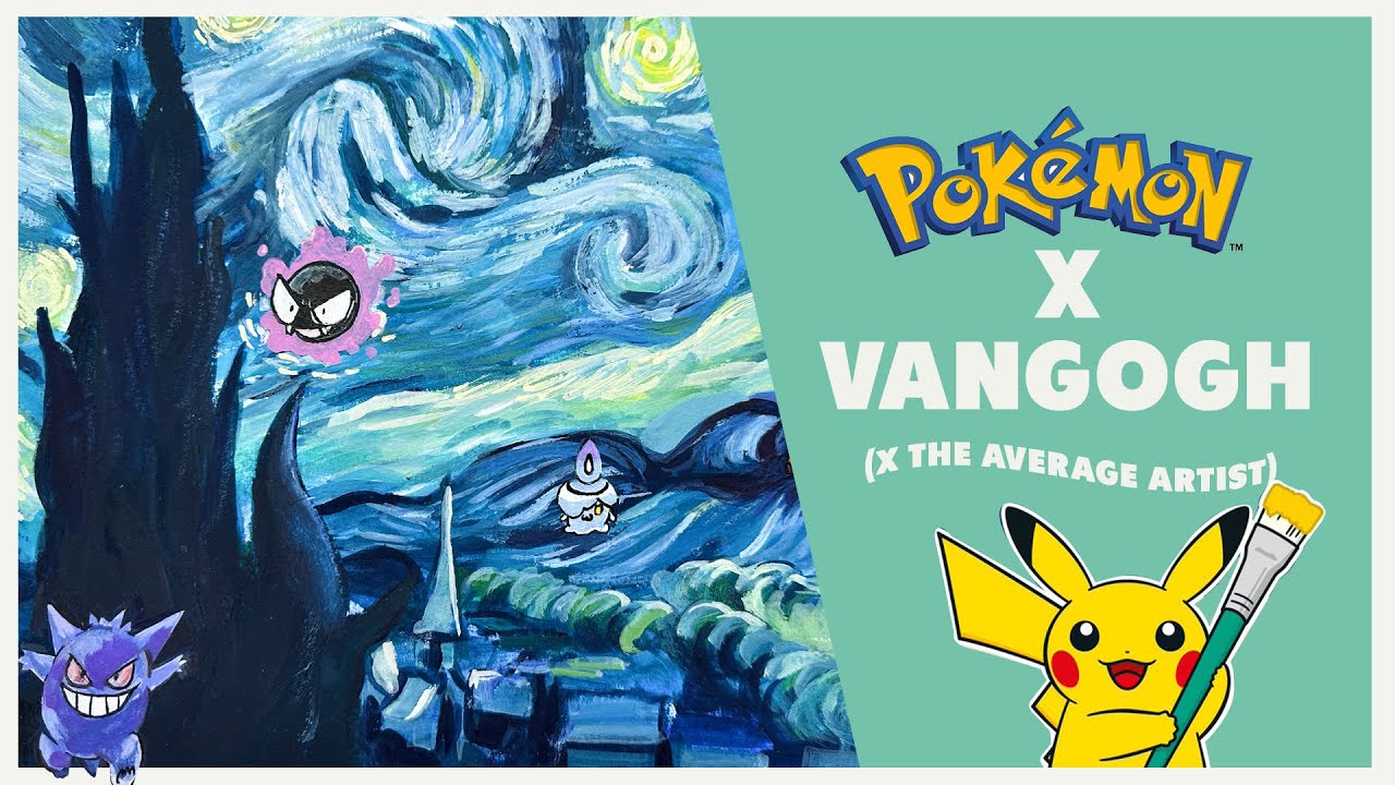 POKEMON X VAN GOGH I had to try it! Painting with a Ghost Pokémon ...
