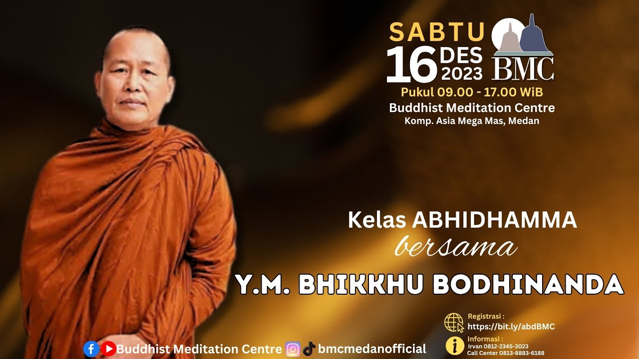 Pengenalan ABHIDHAMMA 16 Desember 2023 Bersama BHANTE BODHINANDA - YouTube