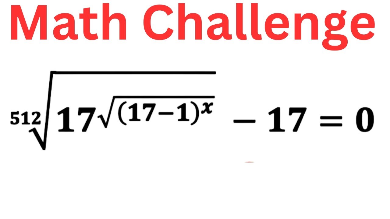 How to solve Radical Equation Question | Math Olympiad Training - YouTube