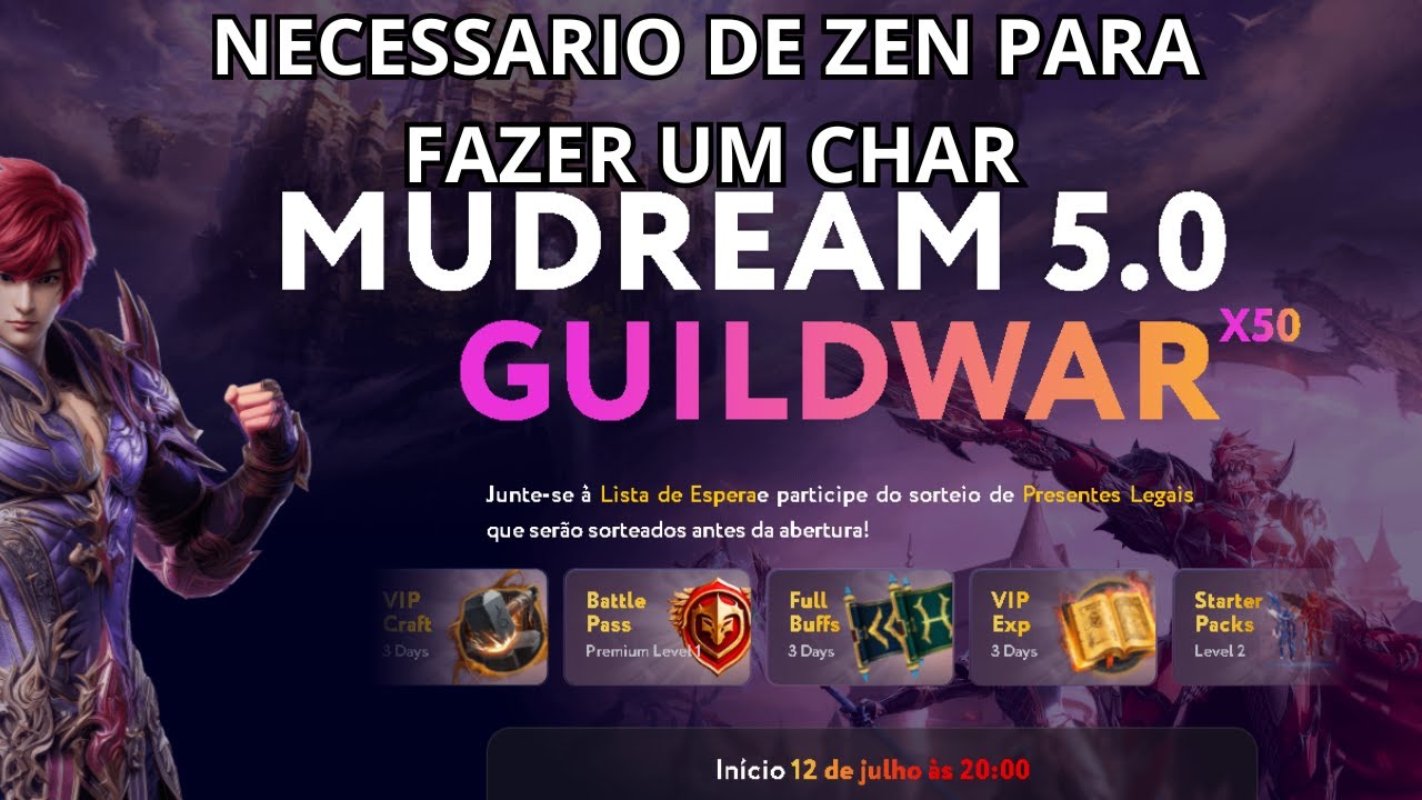 MUDREAM - GUILDWAR X50 - ZEN GASTOS POR CHAR - YouTube