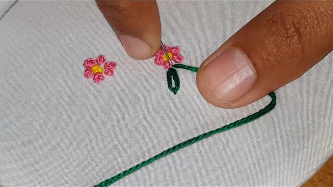 all over hand embroidery easy hand work - YouTube