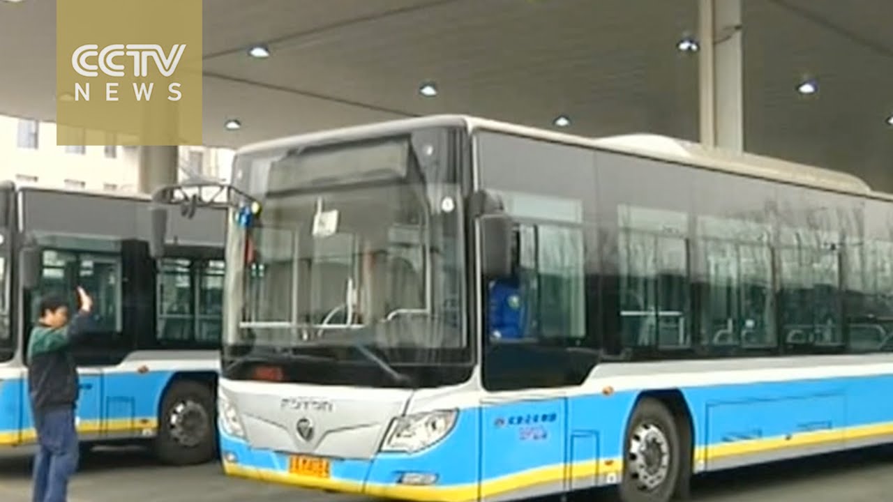 Beijing’s clean energy buses drive for cleaner air - YouTube