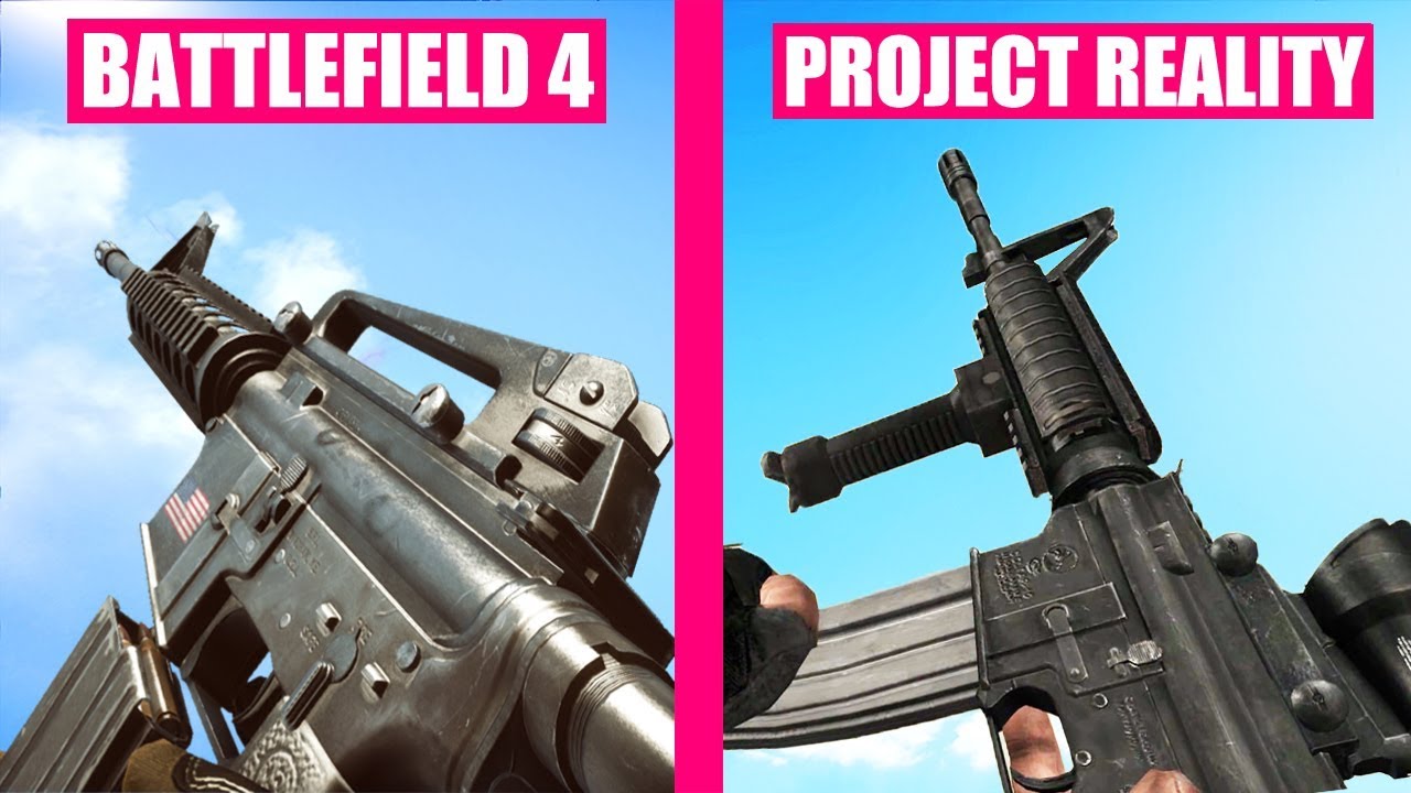 Battlefield 4 vs Project REALITY - Weapons Comparison - YouTube