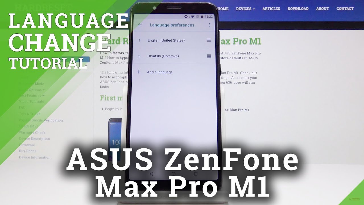 How to Change Language in ASUS ZenFone Max Pro M1 - Locate List of ...