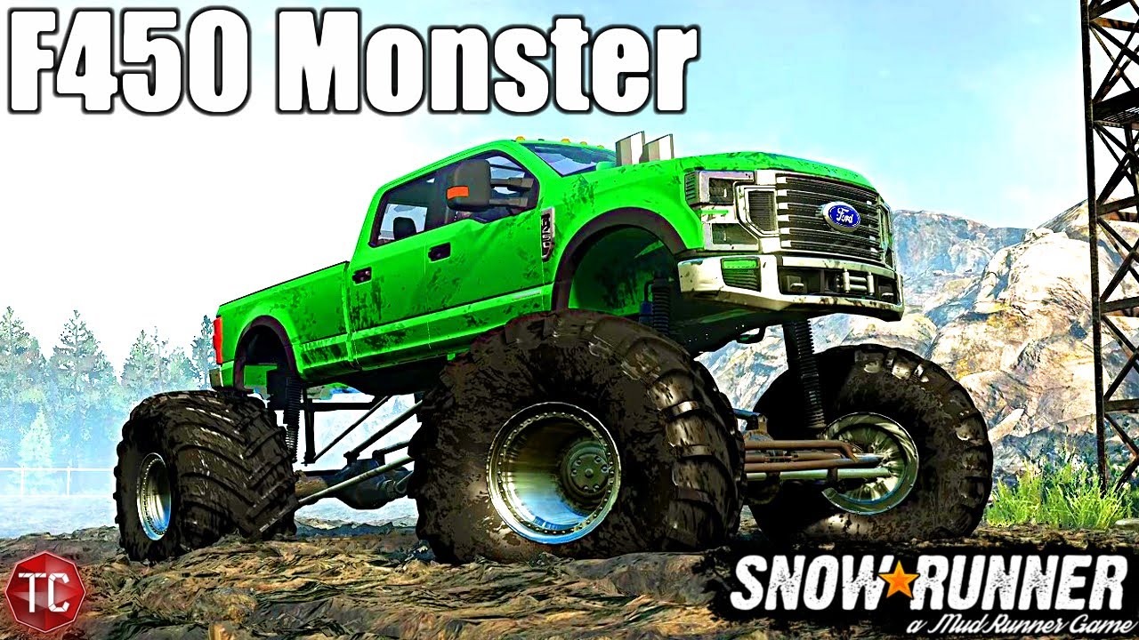 SnowRunner: GIANT FORD F450 MONSTER TRUCK - YouTube