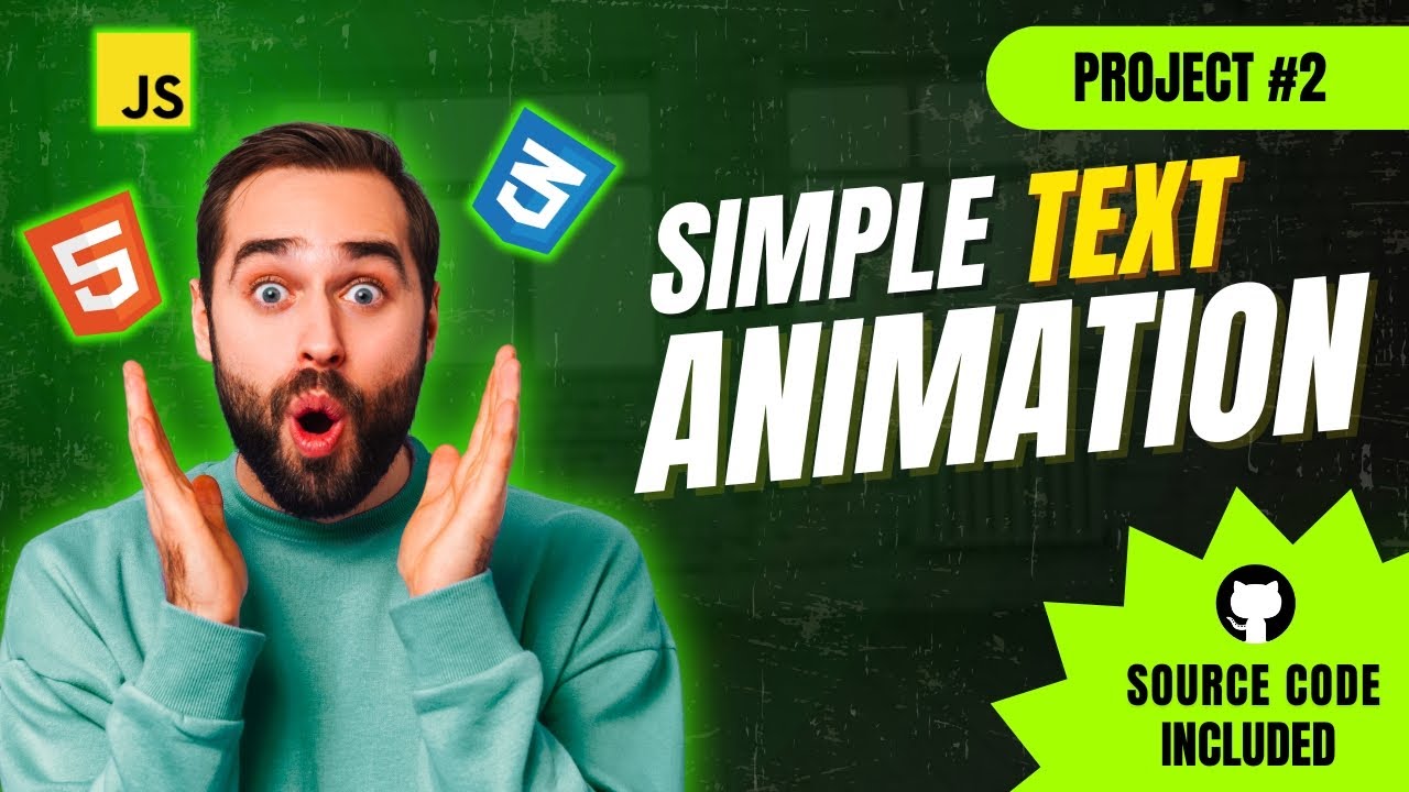 project 2 | Text Animation with HTML , CSS and JS | source code ...