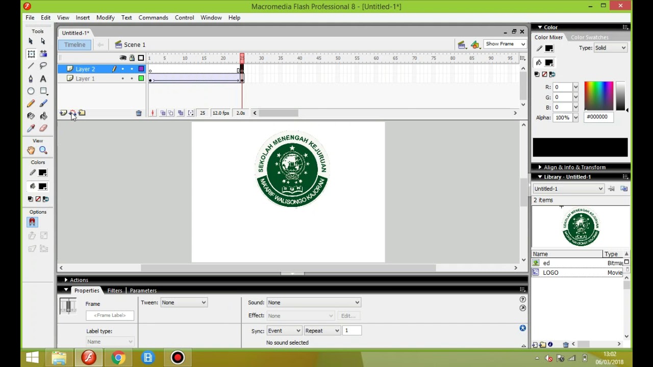 tutorial membuat logo berputar dan tulisan keren - YouTube