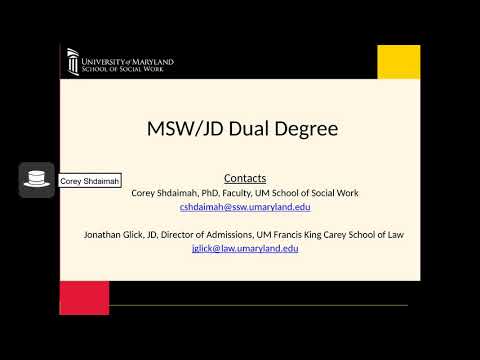 MSW JD Dual Degree - YouTube