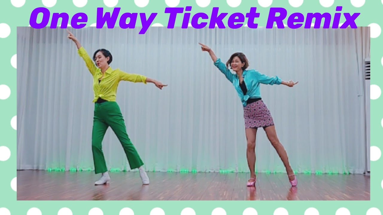 [초중급] One Way Ticket Remix-Line dance #블라썸라인댄스 #그레이스J라인댄스 #부천라인댄스 - YouTube