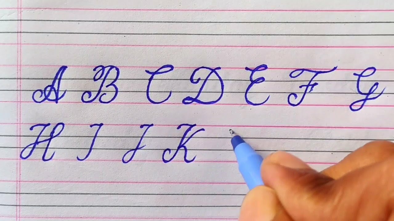 Cursive capital letters|| capital alphabet||capital letter a to z ...