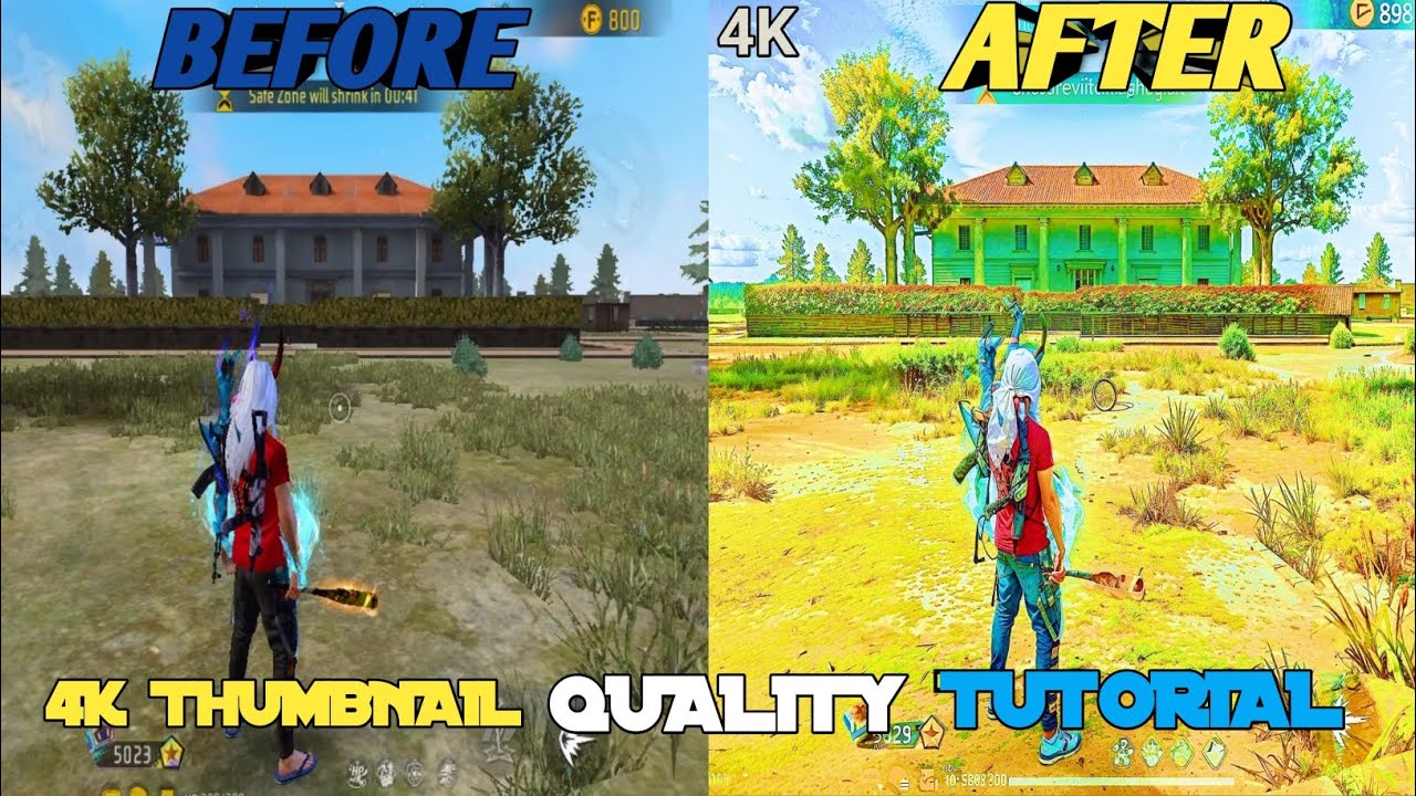 4K ULTRA HD QUALITY THUMBNAIL TUTORIAL 😯 NEW SECRET TRICK 😱 FREE FIRE ...