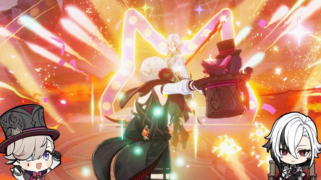 Father and son bonding time - Lyney solo VS Arlecchino the Knave ...