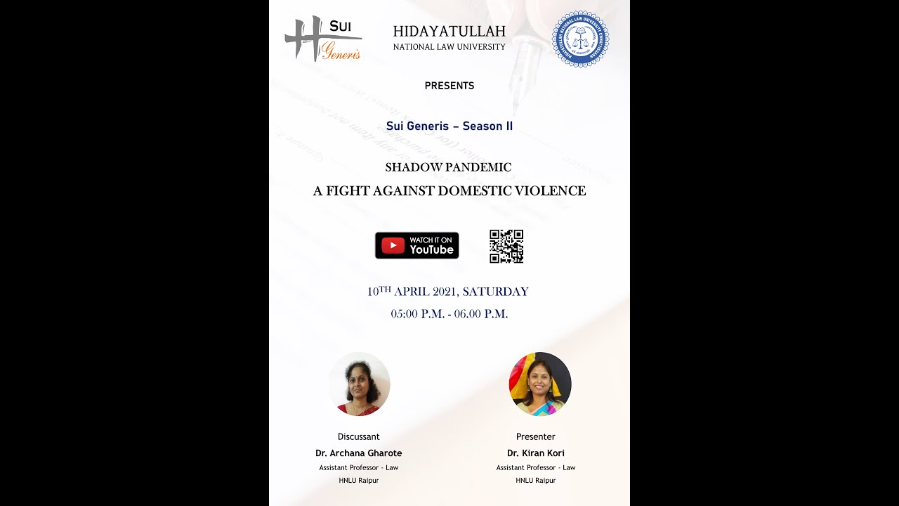 Shadow Pandemic - A Fight against Domestic Violence | Sui Generis ...