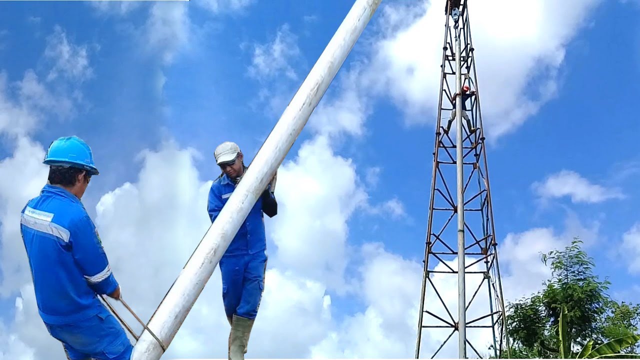 PROSES PEMASANGAN CASING 6D, BOR 12 inch - YouTube