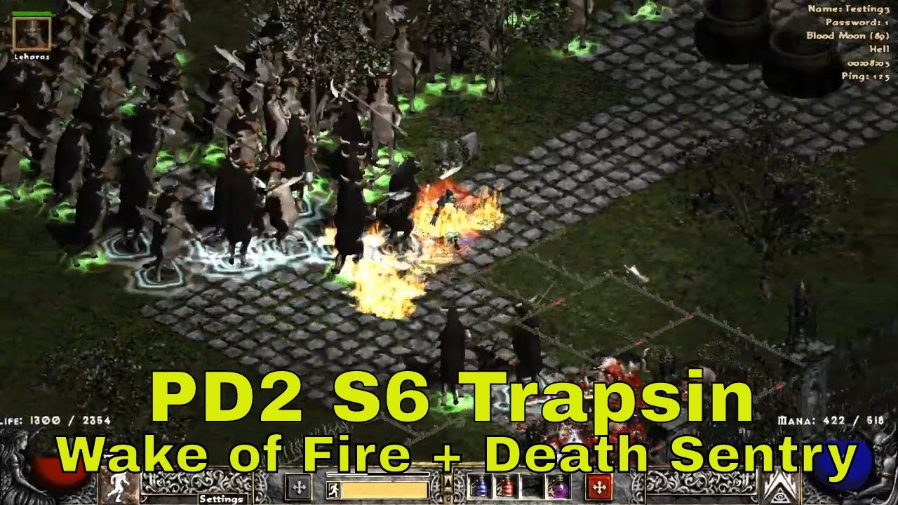 Project Diablo 2/ PD2 Assassin Death Sentry Fire Trapsin Season 6 Beta ...