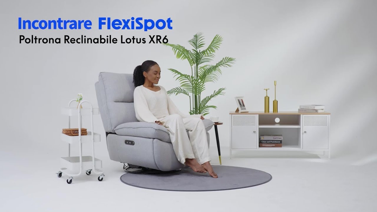FlexiSpot | Poltrona Relax Girevole in Tessuto Lotus XR6 - YouTube