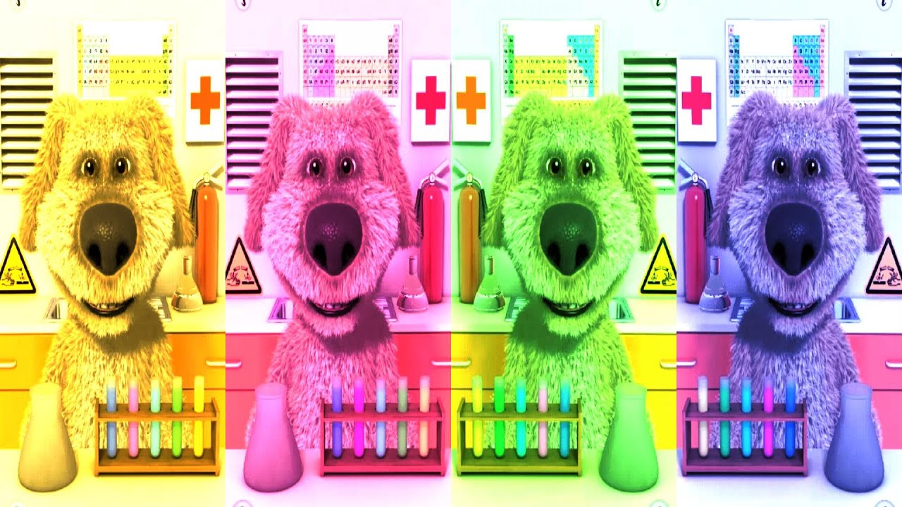 Talking Ben the Dog in Laboratory Doing Experiments with Chemicals ...