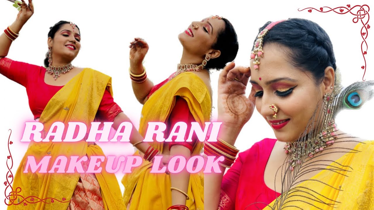 Radha Rani Makeup | Full Makeup Tutorial | Janmashtami Special ...