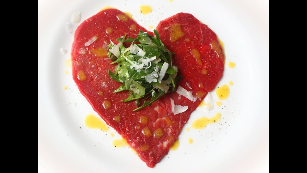 Valentine's Carpaccio - Meat Heart for Your Sweetheart - YouTube