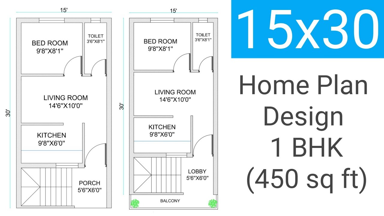15x30 home plan design - YouTube