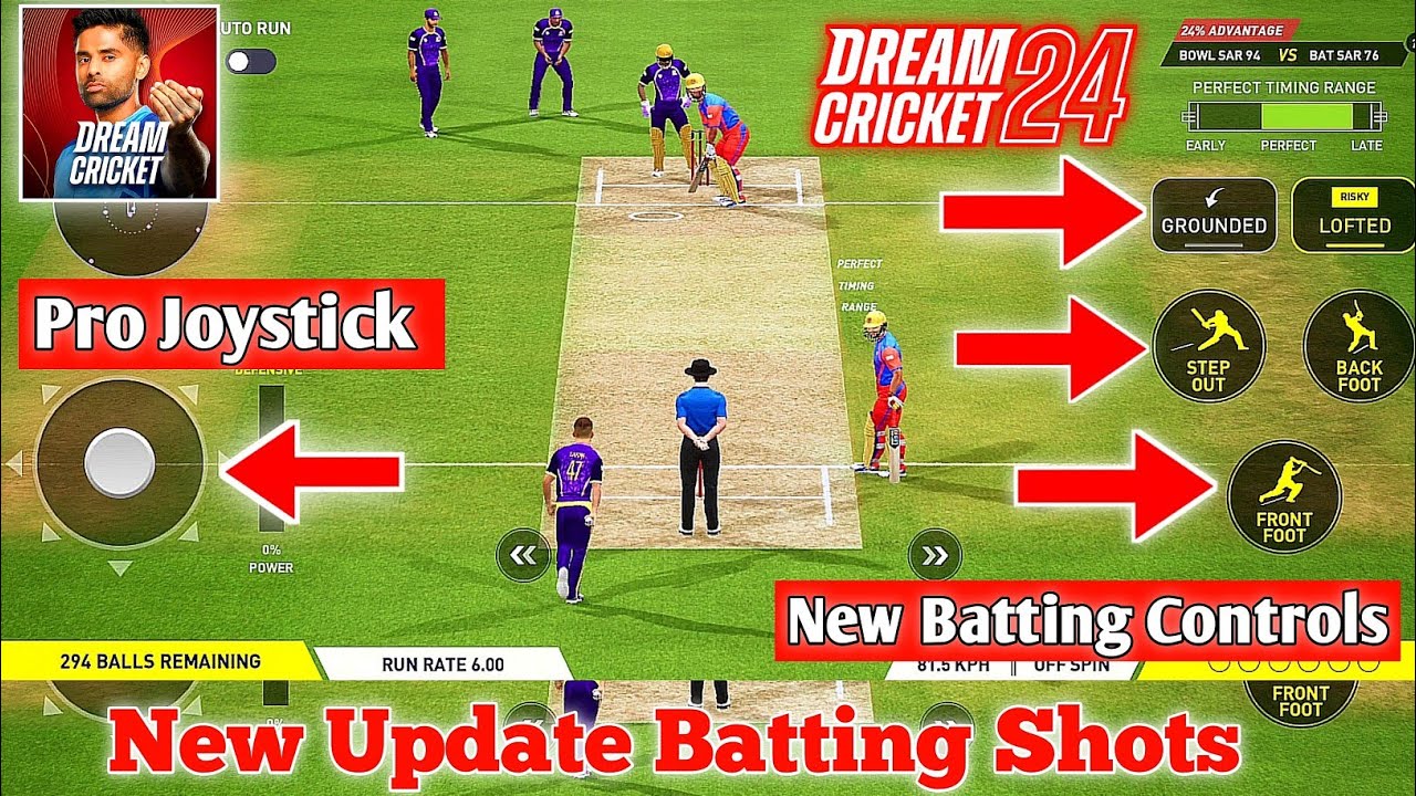 Dream Cricket 24 New Update | New Joystick | New Batting Controls ...