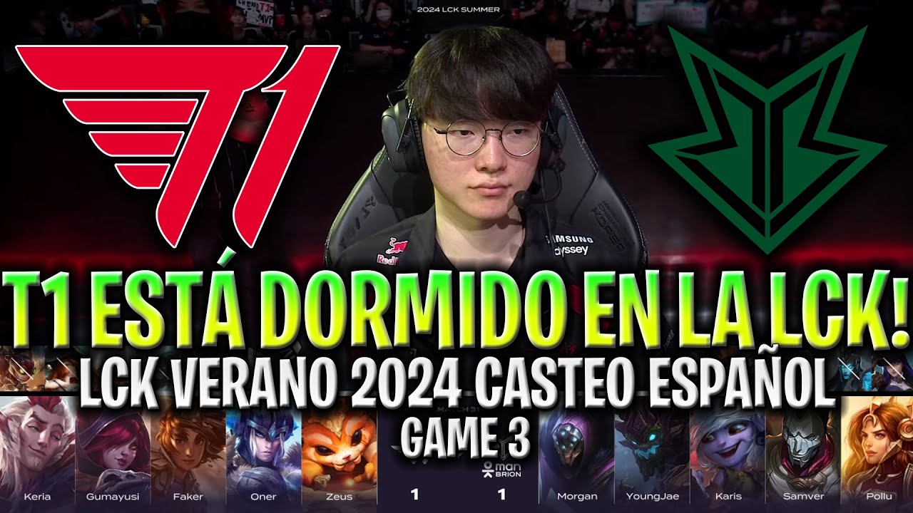 FAKER Y T1 LLEGAN DORMIDOS A LA LCK! - T1 vs BRO Game 3 Completo LCK SUMMER 2024 EN ESPAÑOL ...