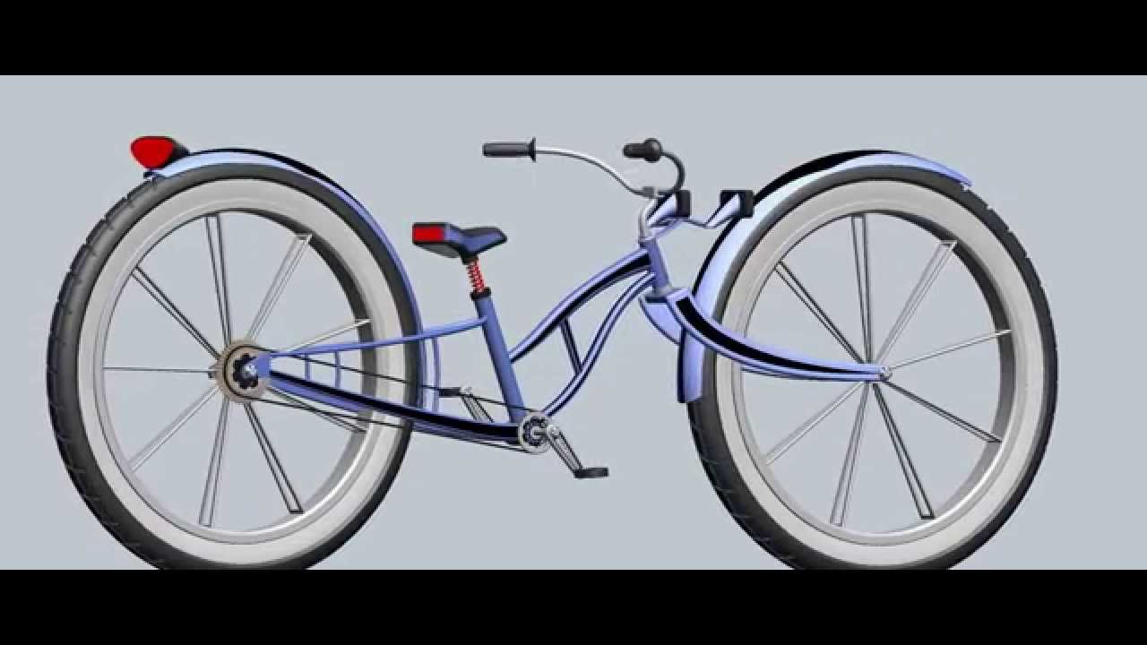 Beach Cruiser - Stretched - Bicycle Concept Layout - 50 inch Tires ...