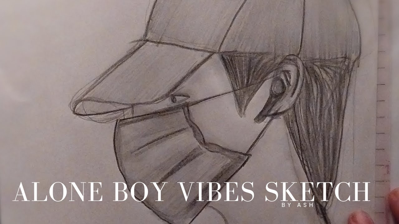 Alone Boy sketch tomboy #sketch #alone #art #painting - YouTube