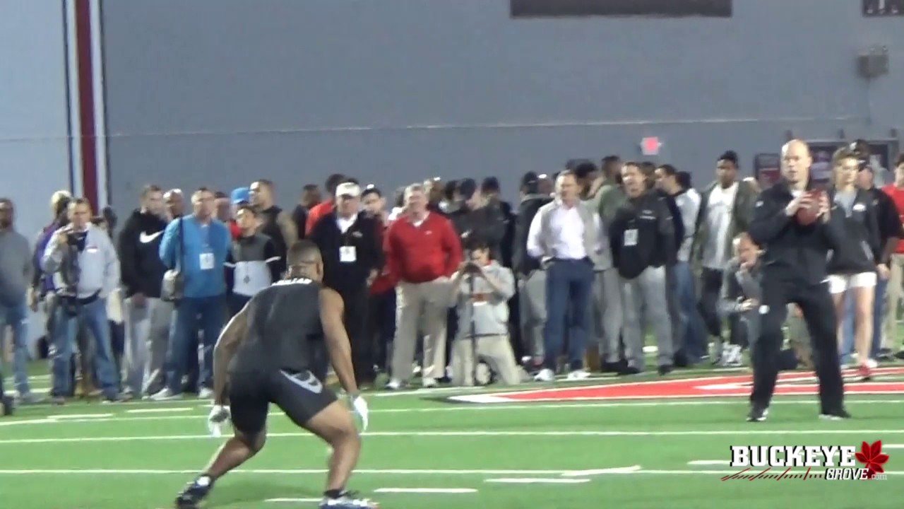 Ohio State Pro Day: Linebackers go through drills - YouTube