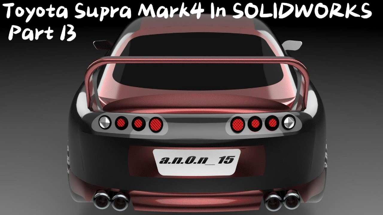 Toyota Supra Mark4 In SOLIDWORKS Part 13 - YouTube