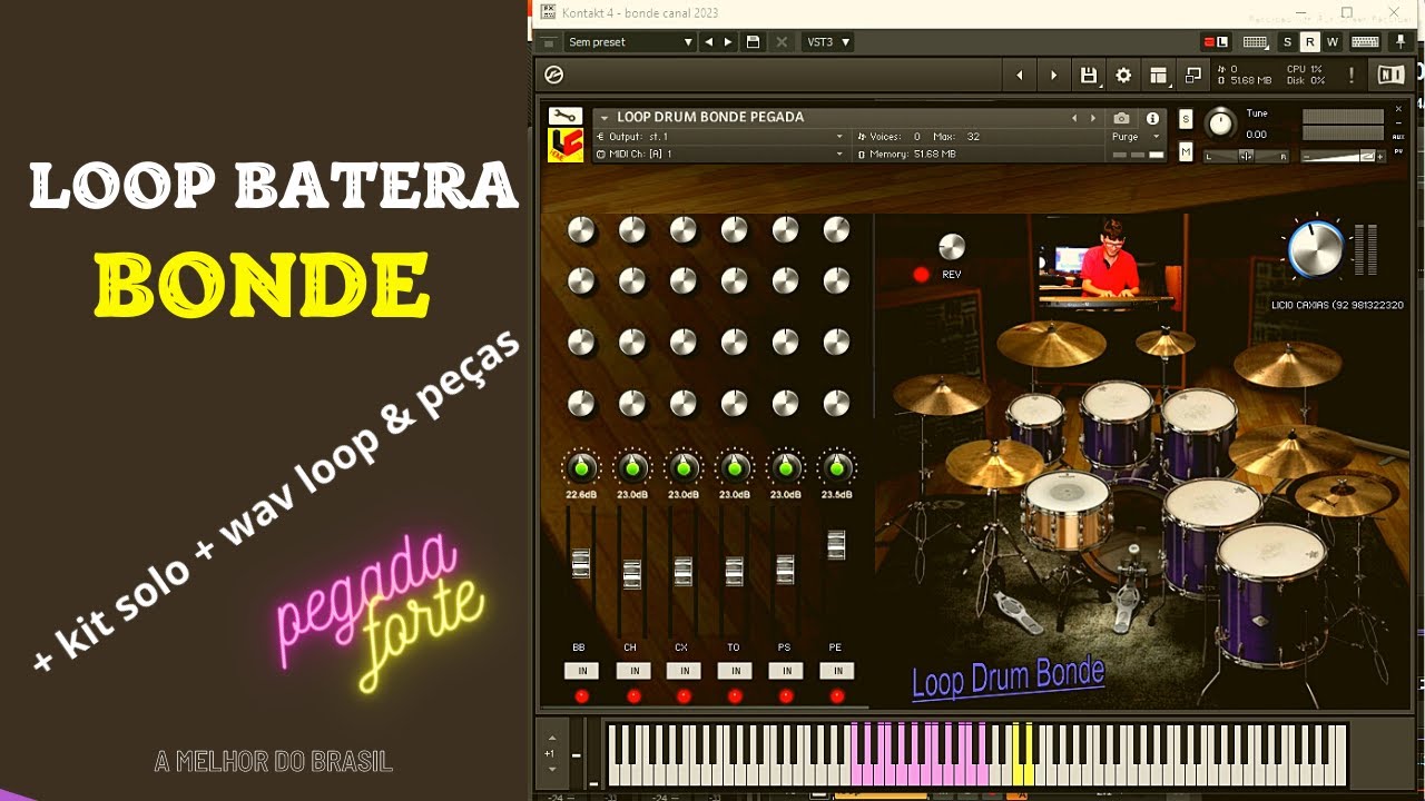 LOOP BATERA BONDE (A melhor do Brasil) + kit solo +wav - YouTube