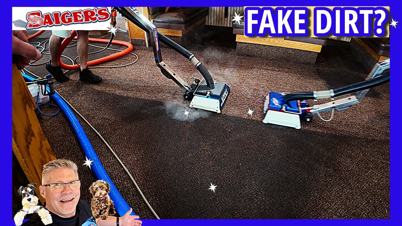 Is this FAKE Dirt? Do We Really Clean this Greasy Dirt from this Carpet ...