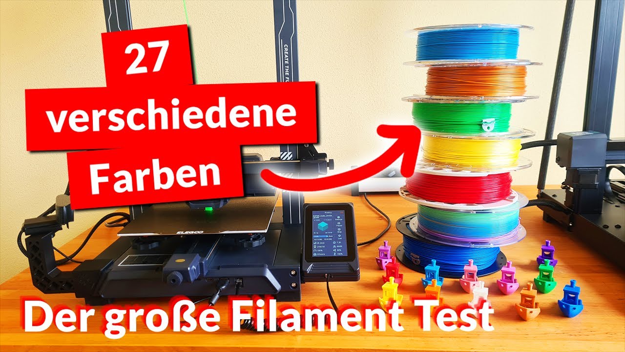 HIGH SPEED PLA und ein PLA in 27 Farben?! | Der große Filament Test #1 ...