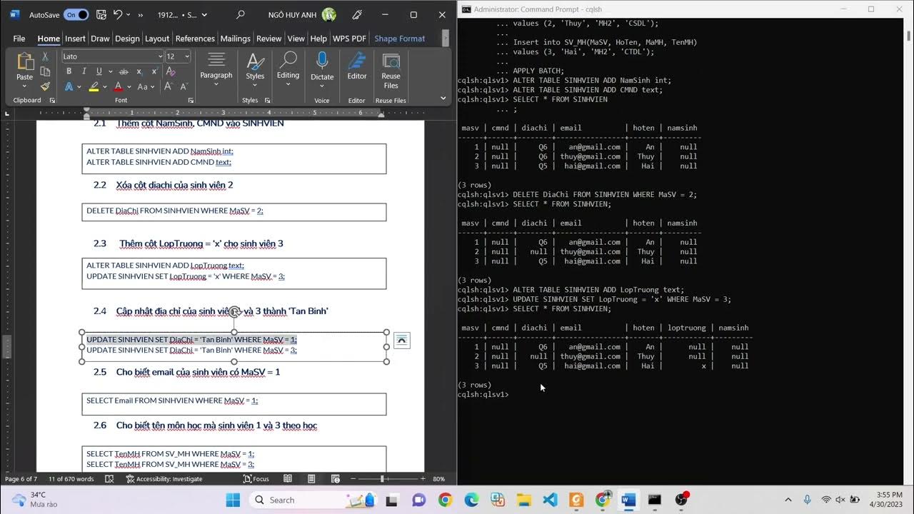 Quản trị cơ sở dữ liệu hiện đại - BTTH#04 - Demo Apache Cassandra - YouTube