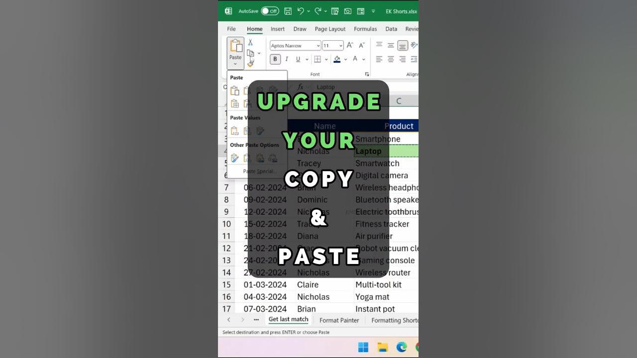 Excel Paste Special - YouTube
