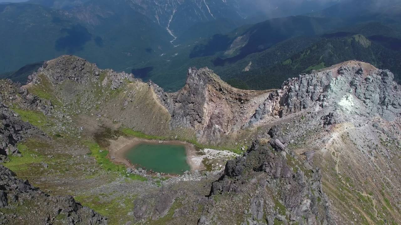 日本百名山 ドローン空撮 No,008 北アルプス 焼岳 Mt.Yake-dake in Japan - YouTube