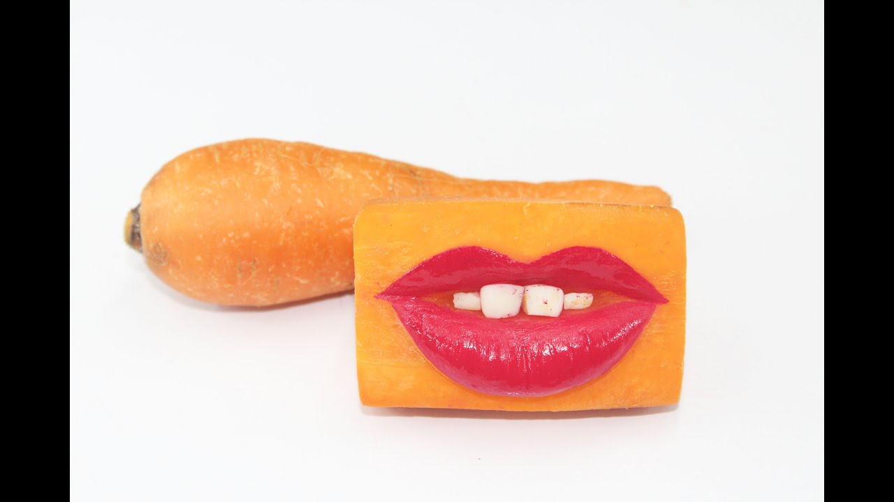 Beautiful Lips in Carrot | Fruits and Vegetables Carving - YouTube