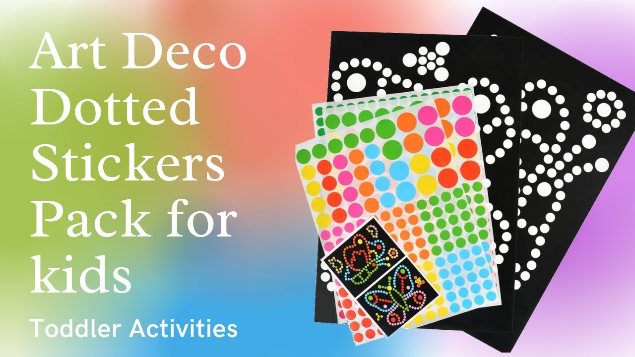 Art Deco Dotted Stickers Pack for kids / DIY stickers Pack for kids ...